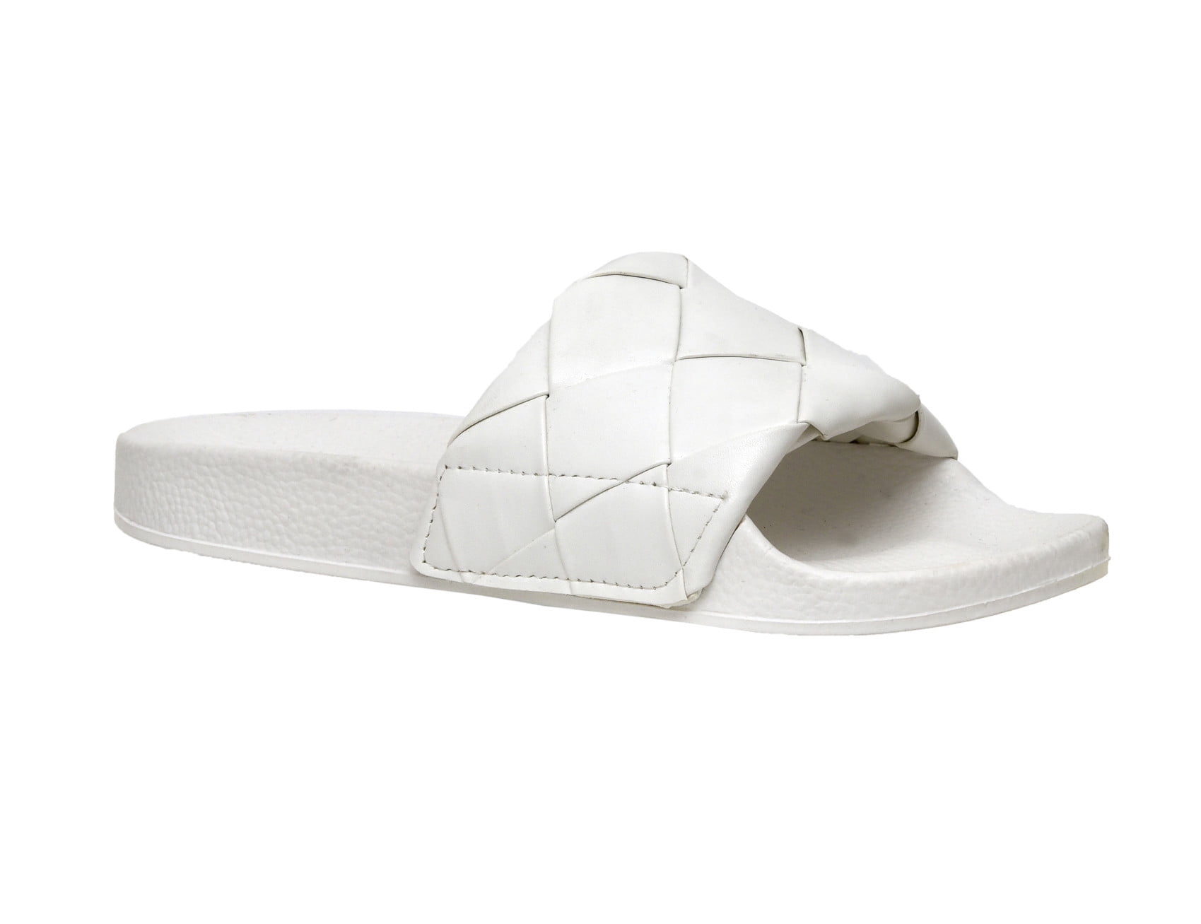 CUSHIONAIRE Women's Phoebe Woven Slide Sandal with +Comfort - Walmart.com