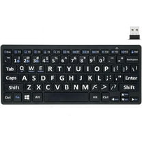 Ezsee Low Vision Keyboard Large White Print Black Keys - Walmart.com