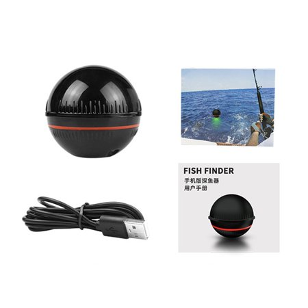 Portable Fish Finder BT USB Wireless Sonar Sensor Digital Echo Sounder ...