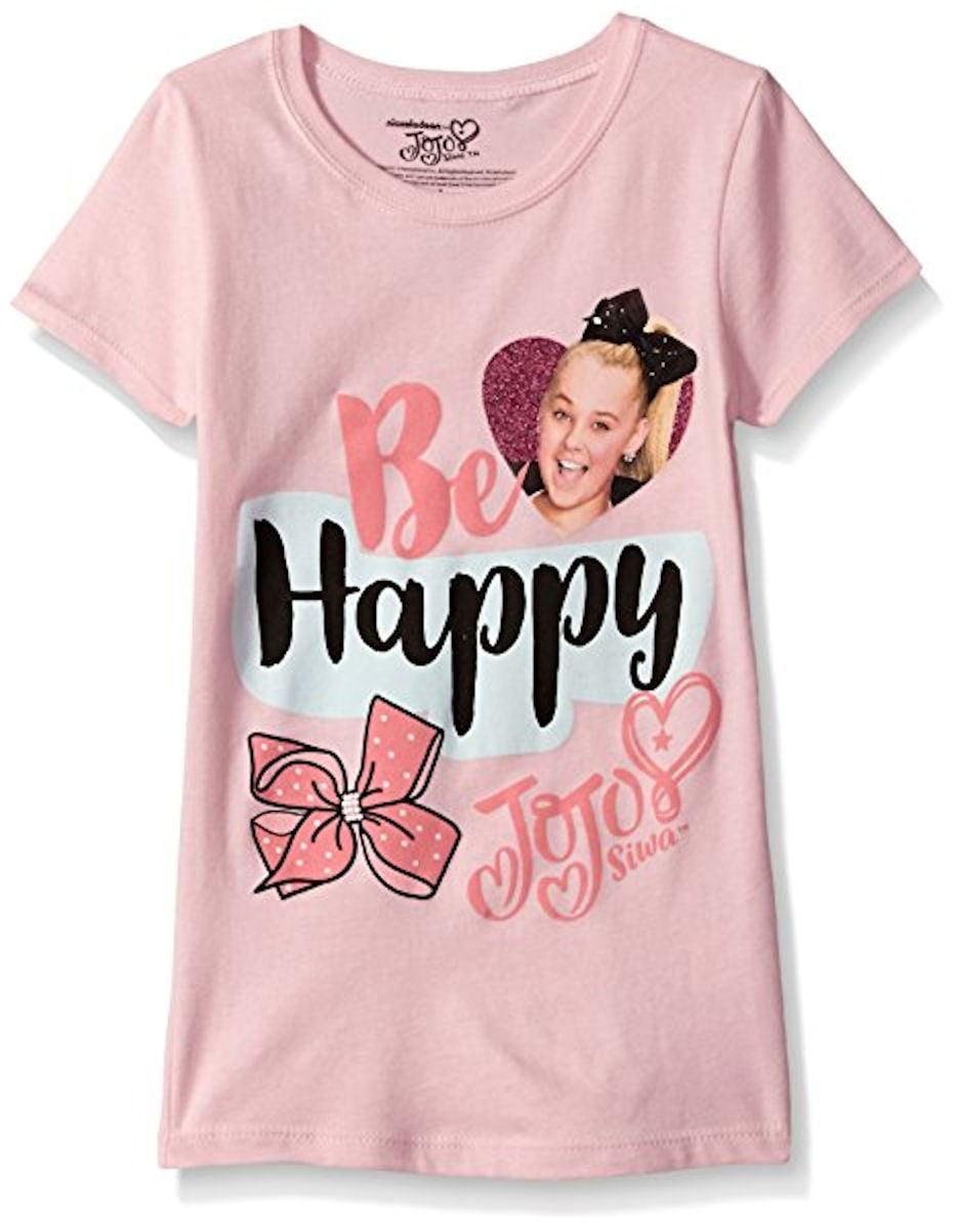 JoJo Siwa Be Happy T-Shirt Light Pink M-5/6 - Walmart.com