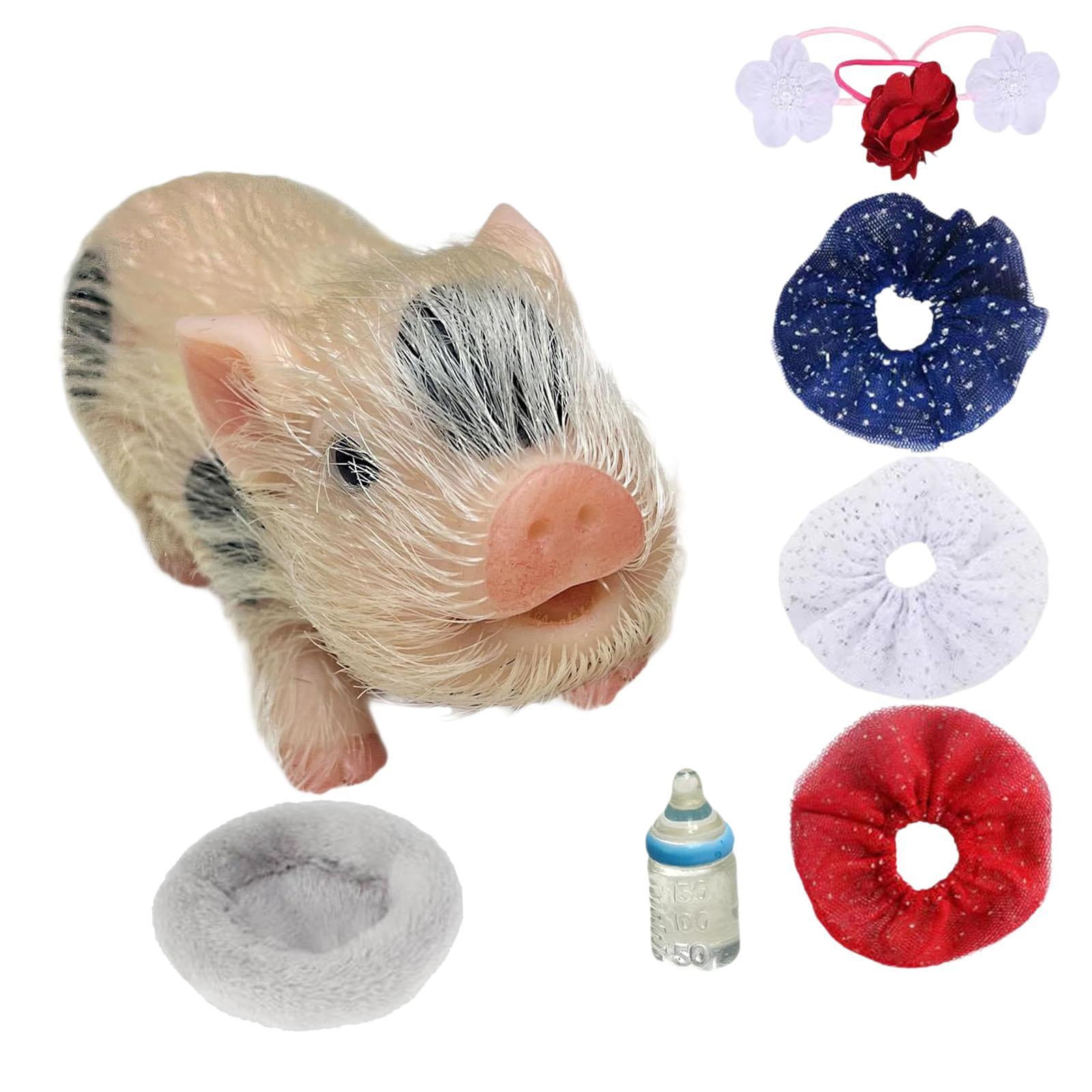 Mini Piggy Toys Mini muñeca de silicona realista suave Reborn Piggy ...