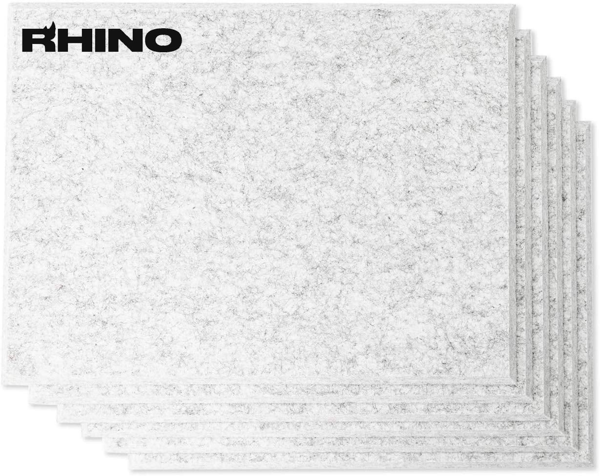 RHINO Acoustic Panel Silver 16" x 12" x 0.4" Thick NRC Sound Bass ...