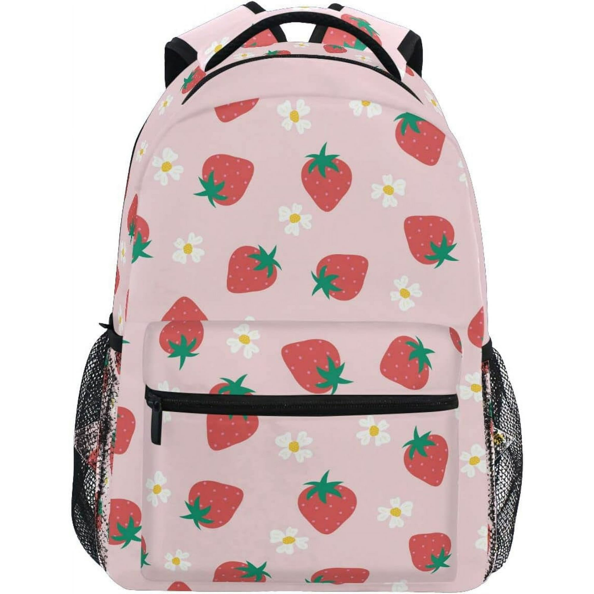 Click here for Crashetruckb Pink Strawberry Backpack For Girls Cu... prices