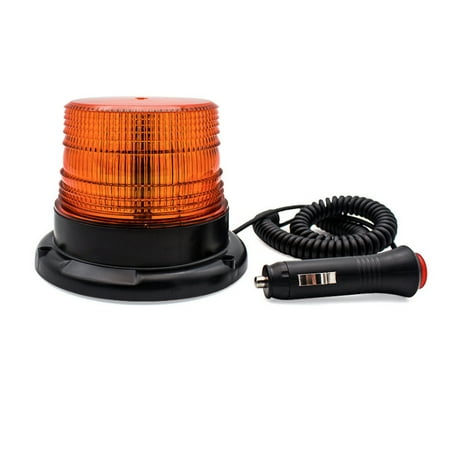 12V Amber LED Beacon Wireless Strobe Light Magnetic Flashing Lights ...