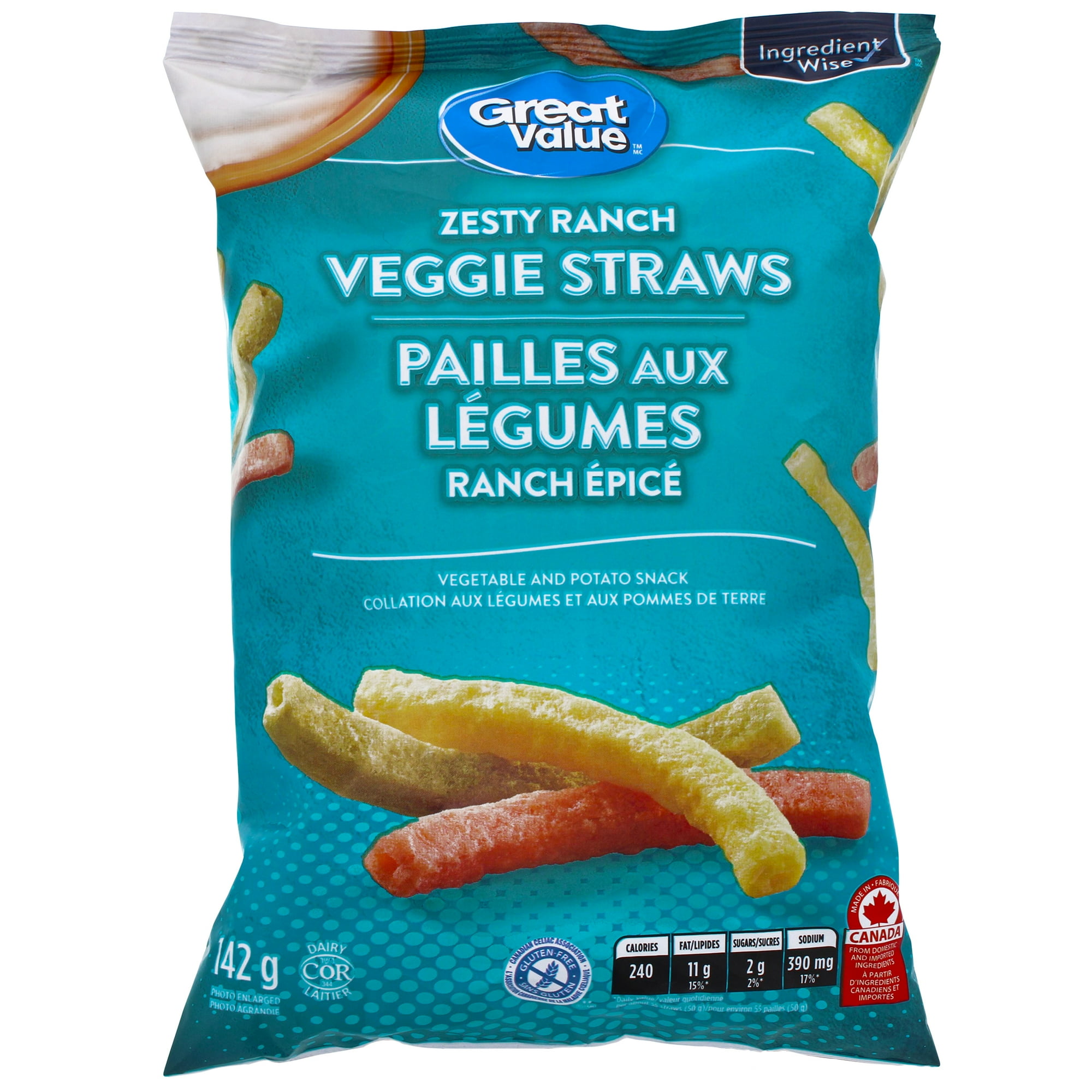 Click here for Great Value Zesty Ranch Veggie Straws prices