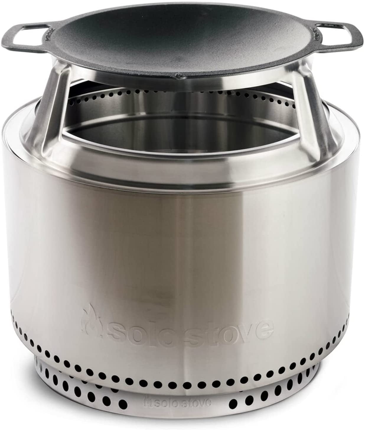 Solo Stove Yukon Cast Iron Wok Cooking Bundle 2.0 | Portable Smokeless ...