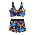 Brondbend Swim Suits for Women 2025 Floral Prints Deep V-Neck Cold ...