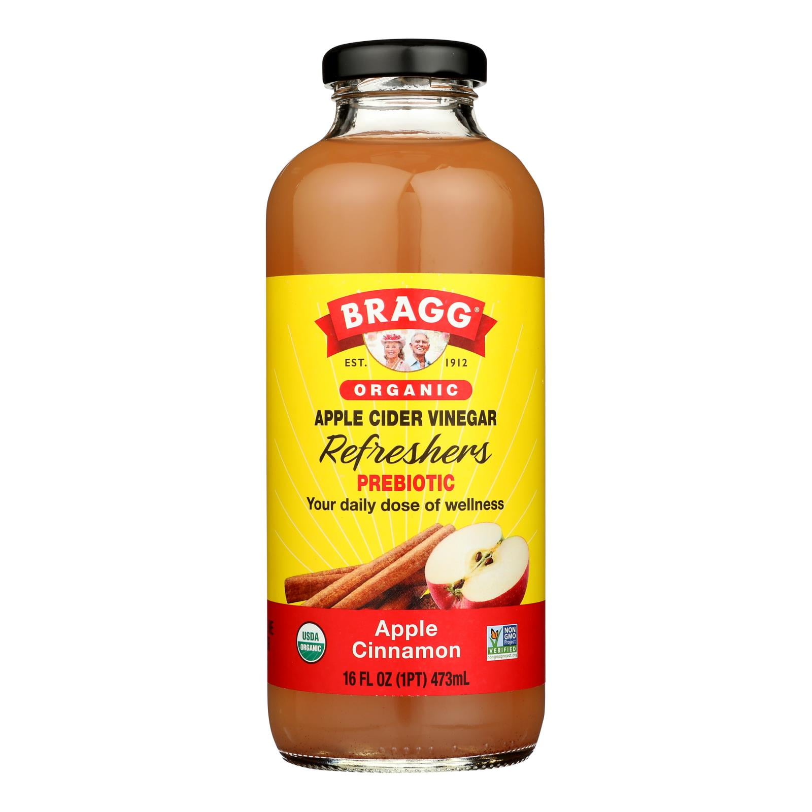 Bragg Organic Apple Cider Vinegar Refresher, Apple Cinnamon, 16 fl oz ...
