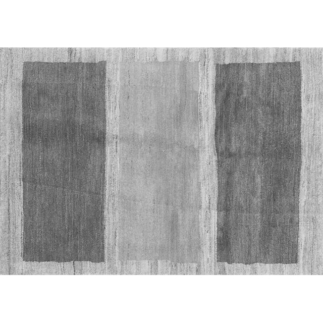 Ahgly Company Indoor Rectangle Abstract Gray Contemporary Area Rugs, 8 ...