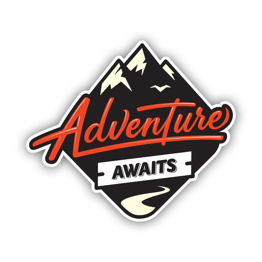 Adventure Awaits Sticker Decal - Self Adhesive Vinyl - Weatherproof ...