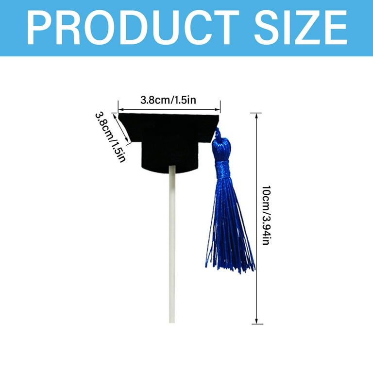 Graduation Card 36Pcs 2025 Graduation Cap Cupcake Toppers Glitter ...