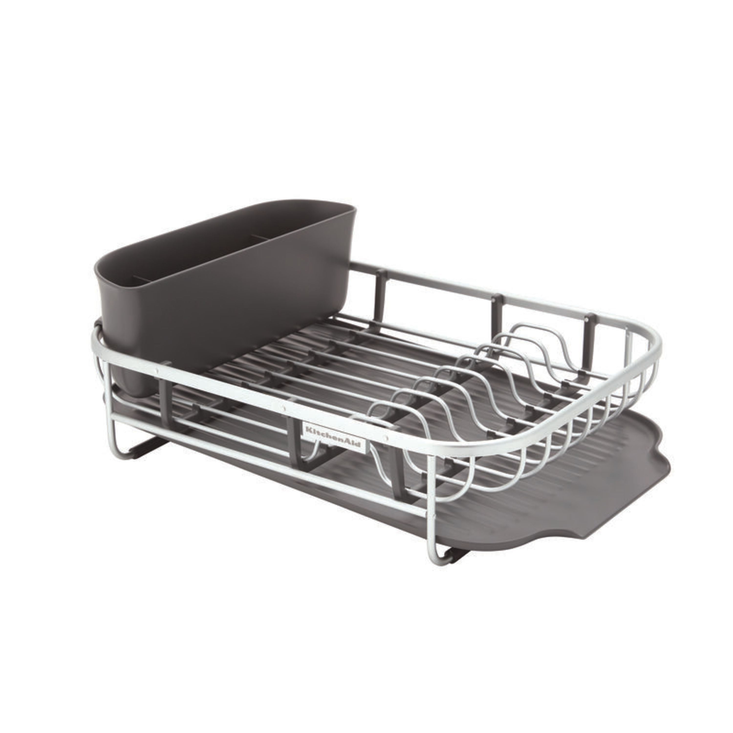 Kitchenaid Aluminum Space Saving Dishrack in Charcoal Gray - Walmart.com