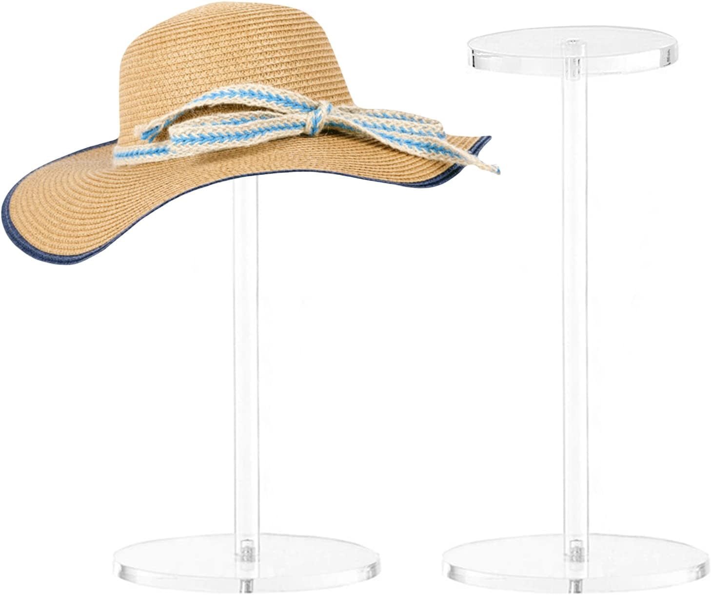1Pc Acrylic Hat Stand, Hat Display Stand with Round Top and Base, 30cm ...