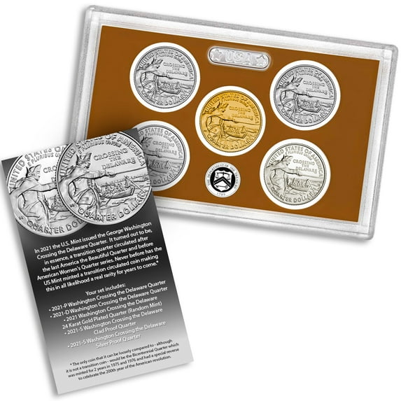 2021 George Washington Crossing the Delaware Complete Quarter Type Set - Walmart.com