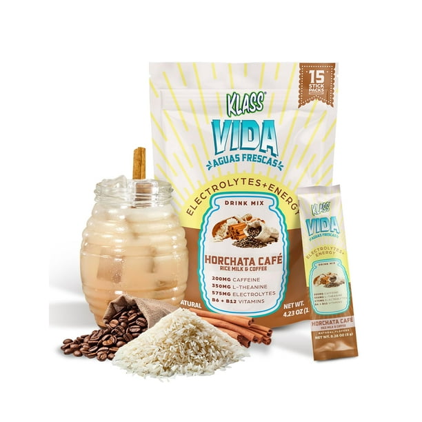 Drink Mix KLASS VIDA Hydration + Energy Horchata 15 barritas | Bodega ...