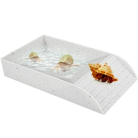 Tortoise Food Dish Reptile Water Food Bowls with Anti-Slip Ramp Reptile ...