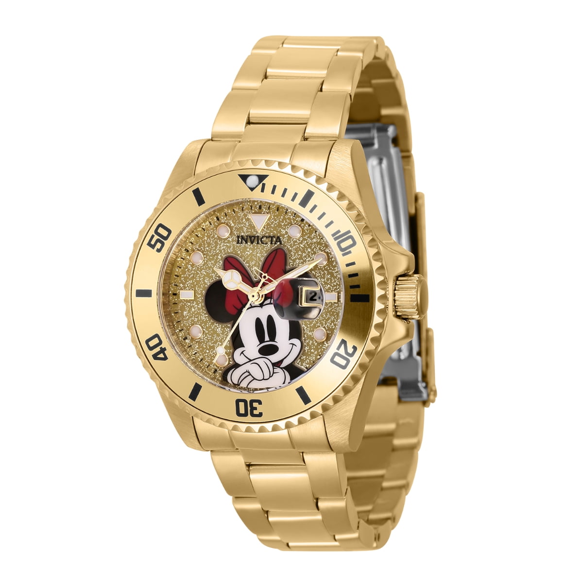 Invicta Disney Limited Edition Minnie Mouse Women's Watch - 36mm. Gold ...