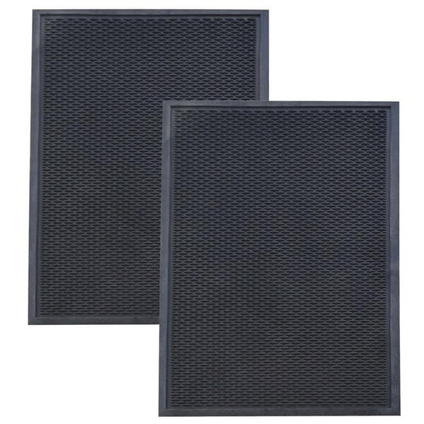 AmeriHome 3 x 5 Foot Commercial Slotted Scraper Rubber Mat - 2 Pack ... AmeriHome 3 x 5 Foot Commercial Slotted Scraper Rubber Mat - 2 Pack ...