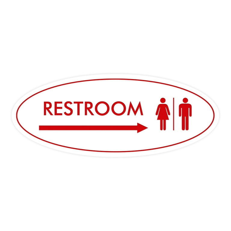 Restroom Sign Right Arrow