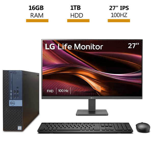 Computadora Dell Core i5 6ta Gen 16gb Ram 1TB HDD Monitor Nuevo 27 ...
