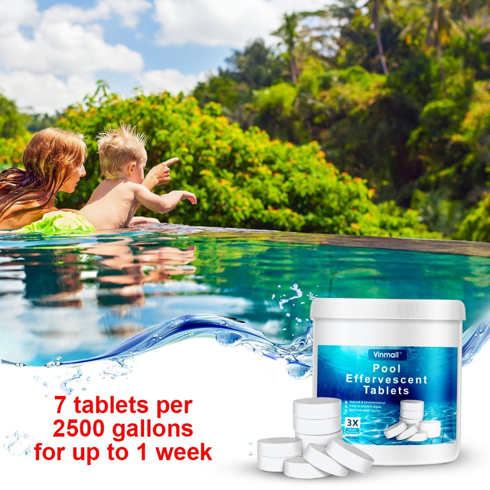 Vinmall 180 Pcs Chlorine Tablets for Pool,Floating Chlorine Tablet ...