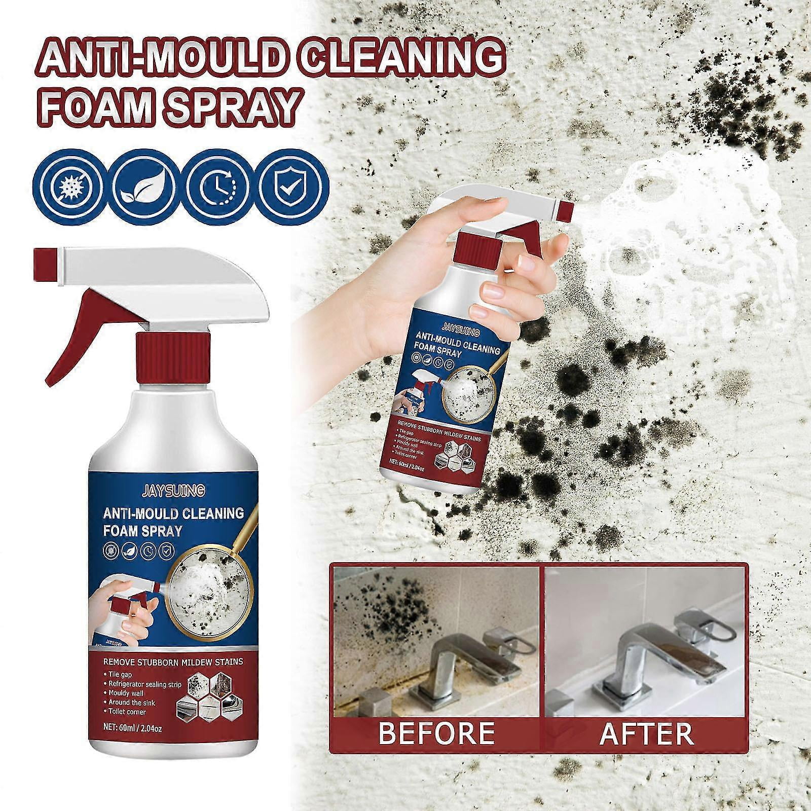 Anti-mould Spray, Mould Cleaner, Anti-mould Cleaning Foam, Powerful ...