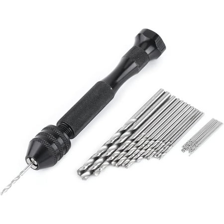 26pcs Pin Vise Hand Drill Set Mini Manual Drill Holder with 25 Pcs ...