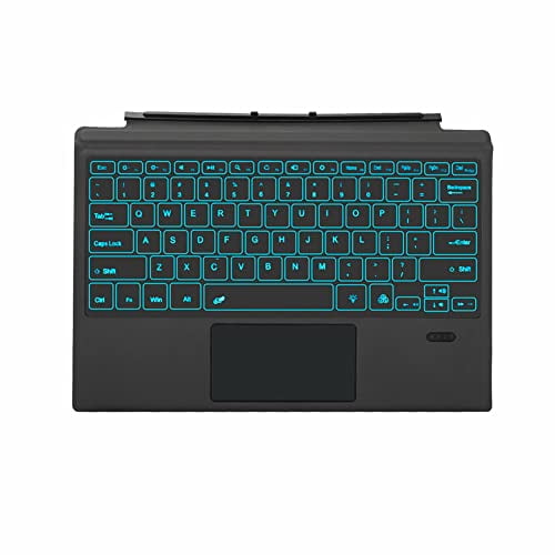 Surface Pro 7 Wireless Bluetooth Keyboard with Touchpad 7 Color Backlit ...