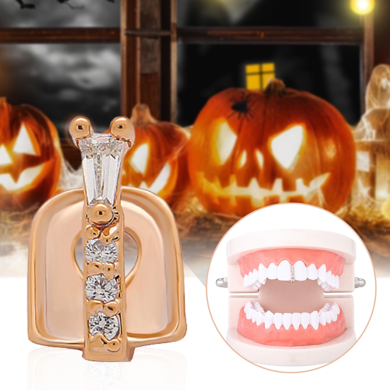 UDIYO 2Pcs Single Tooth Top or Bottom Teeth Single Hip Hop Grills ...