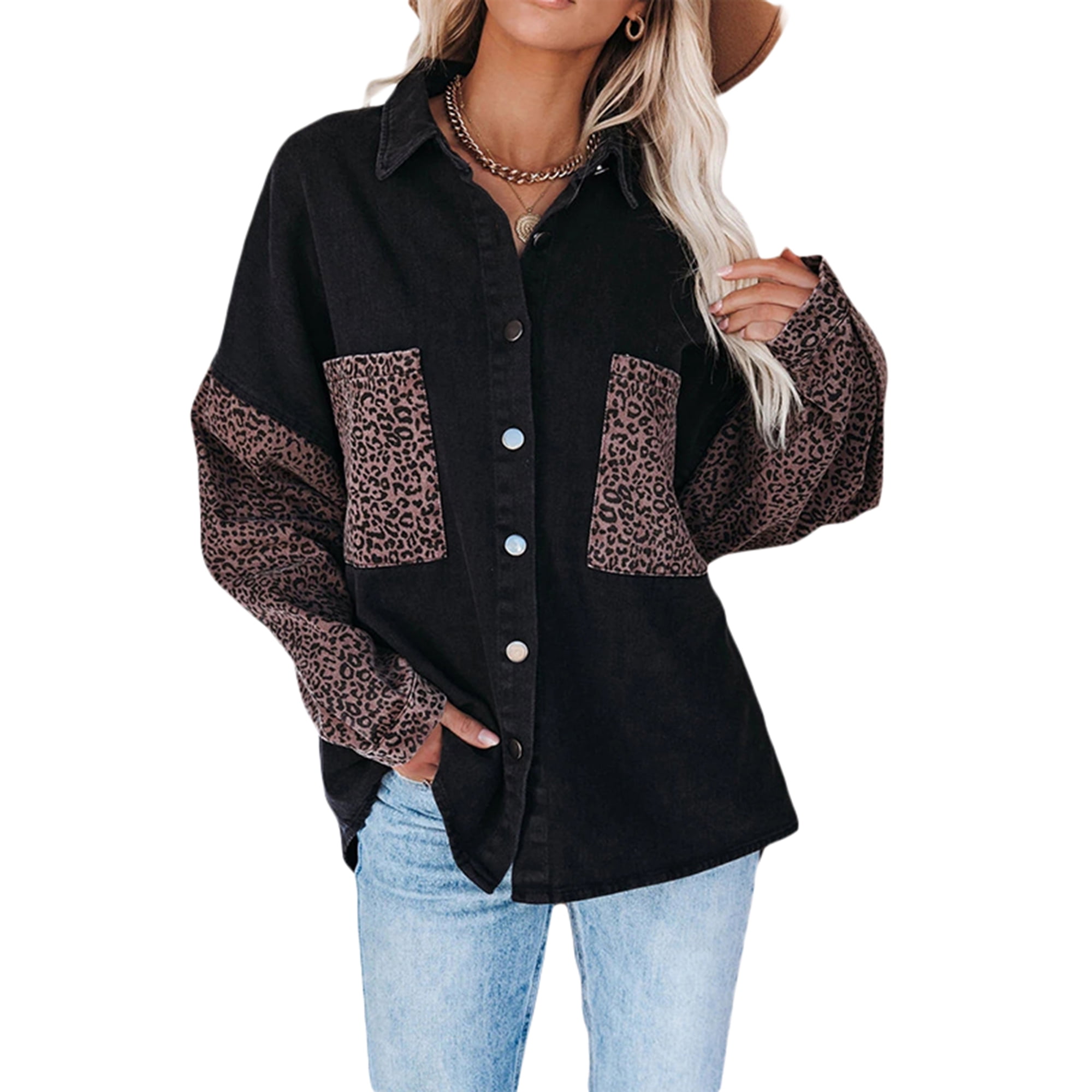 Click here for Goowrom Womens Long Sleeve Button Down Leopard Con... prices