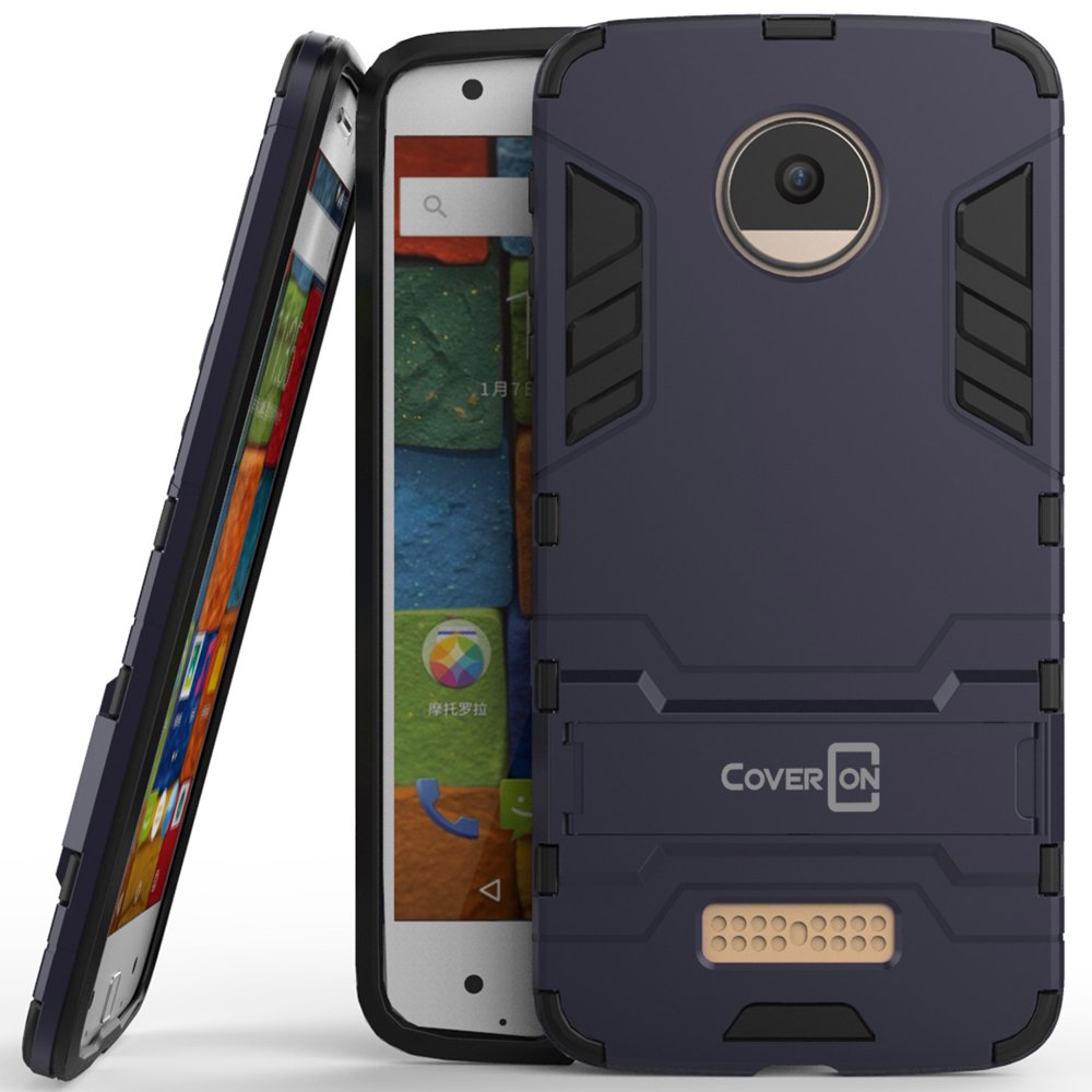 CoverON Motorola Moto Z Droid Edition Case, Shadow Armor Series Hybrid ...