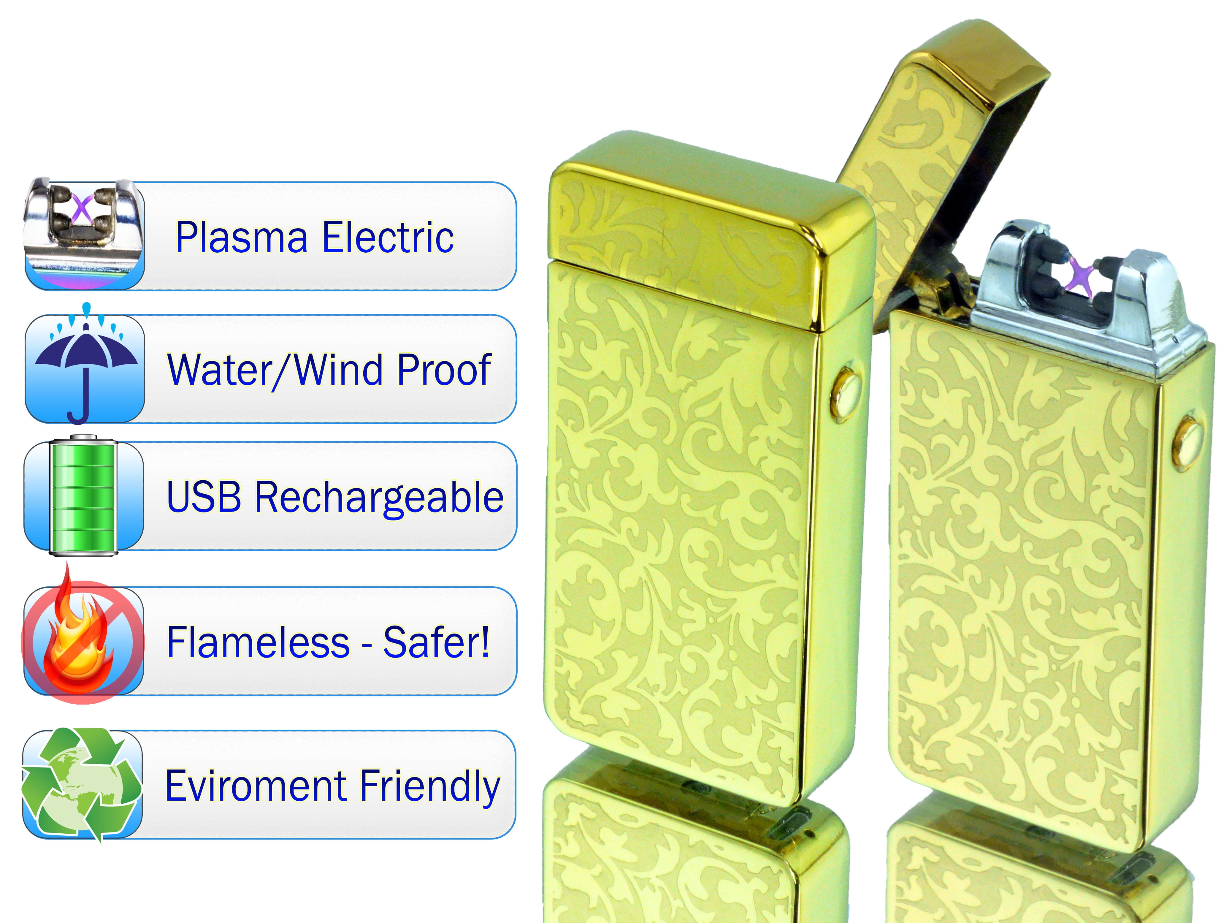 Tac Plasma Lighter Dual Arc Tactical Beam - USB Rechargable, Electric ...