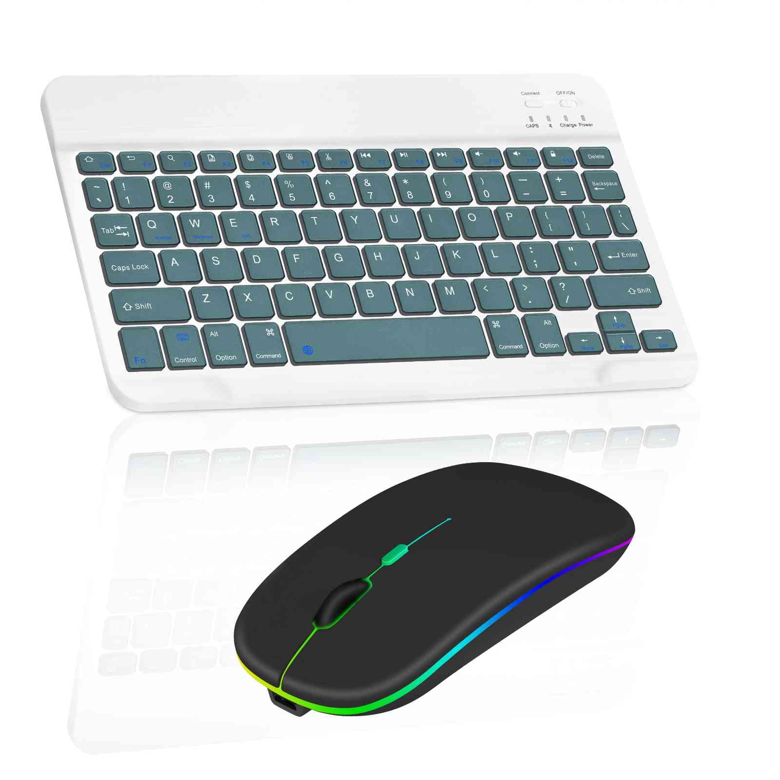 Rechargeable Bluetooth Keyboard and Mouse Combo Ultra Slim for Plum ...