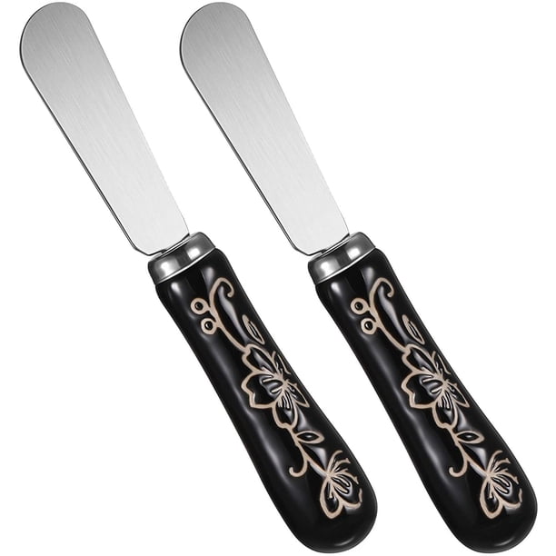 2 Pieces Porcelain Handle Butter Spreader Knife Cheese Butter Spreader ...