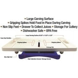 Karving King KK2 20x12 in. Red Dripless Cutting Board with 2 in 1 ...