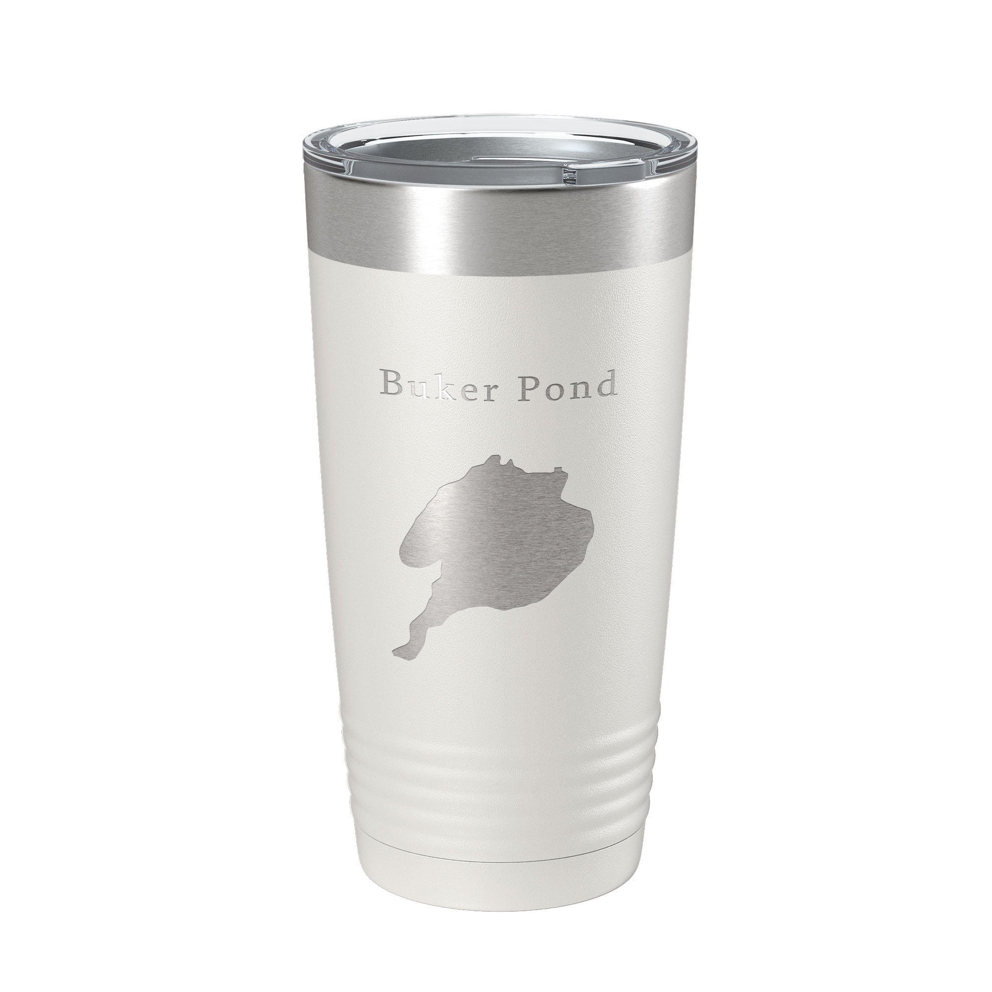Buker Pond Tumbler Lake Map Travel Mug Insulated Laser Engraved Coffee ...