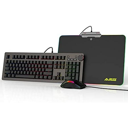 Ajazz RGB Linkage Triad Gaming Keyboard, Mouse and Mouse Pad Combo ...