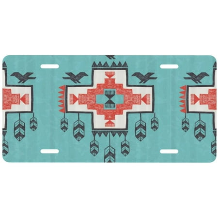 License Plate Native American Traditional Decorative Car Front License ...