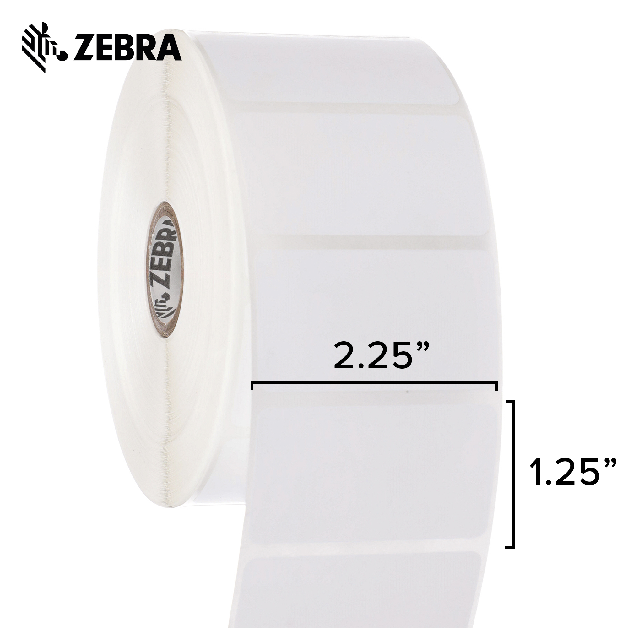 Zebra 2 25 X 1 25 In Direct Thermal Polypropylene Labels PolyPro 4000D Zebra 2 25 X 1 25 In Direct Thermal Polypropylene Labels PolyPro 4000D