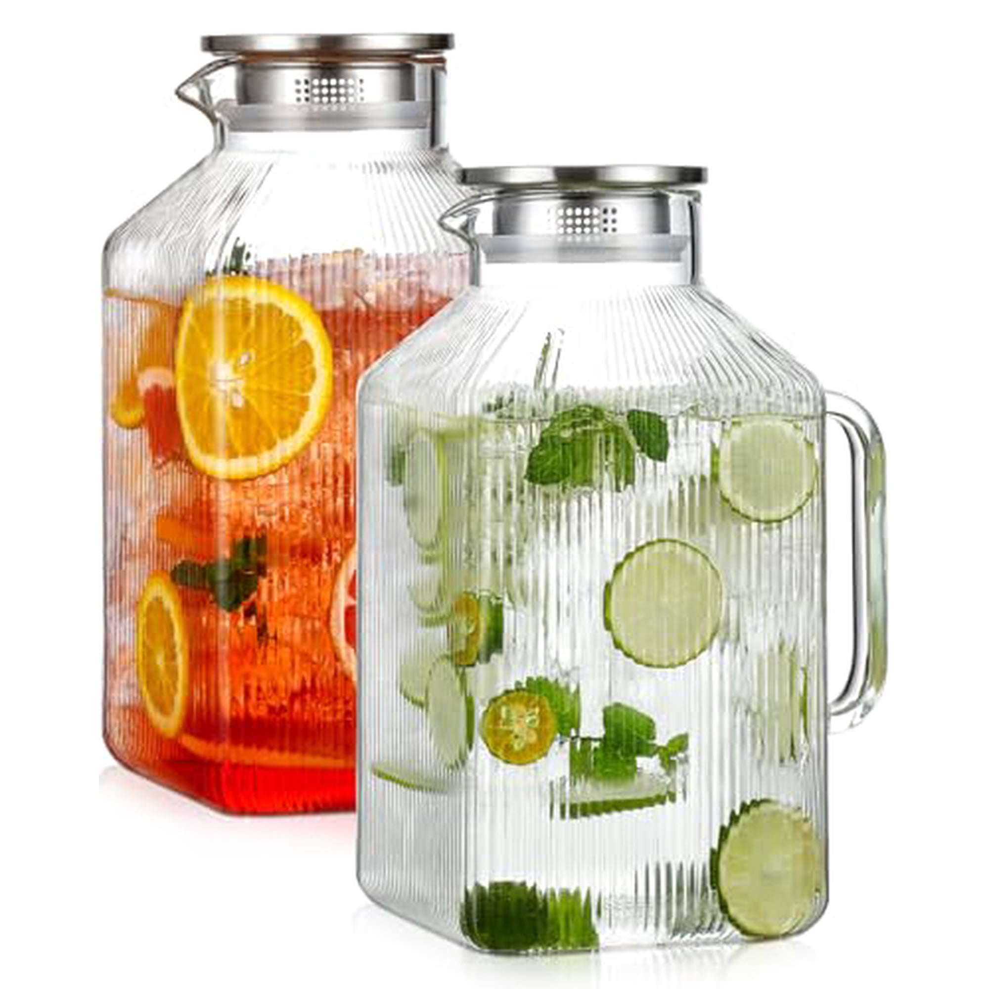 Click here for Snuvid 2 Pack 1 Gallon Thickened Square Glass Pitc... prices