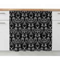 Boho Floral Cabinet Curtains 11" W x 13" L Abstract Art Flower Bohemian ...