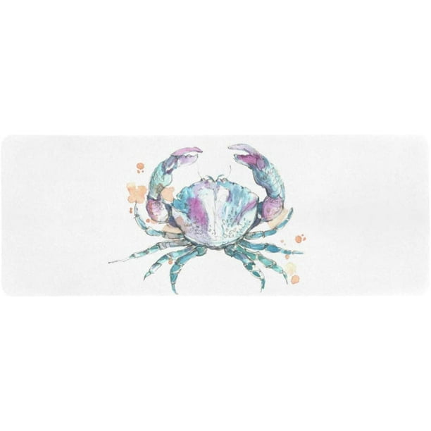 RYLABLUE Watercolor Crab Seafood Art Painting Extra Extended Large ...