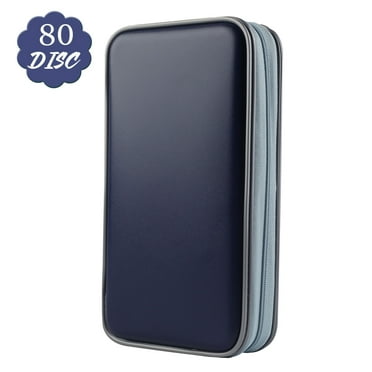 CD Case 80 Capacity Hard Shell DVD Case VCD Binder Wallet Storage ...