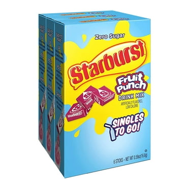 Starburst Singles To Go Powdered Drink Mix, Fruit Punch, Sugar-Free ...
