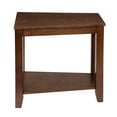 OakvillePark Mahala Chairside End Table Espresso Wood Veneer Shelf ...
