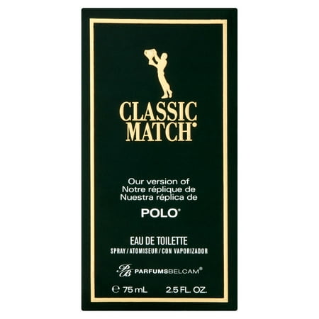 Parfums Belcam Classic Match Polo Eau de Toilette Spray for Men, 2.5 fl ...