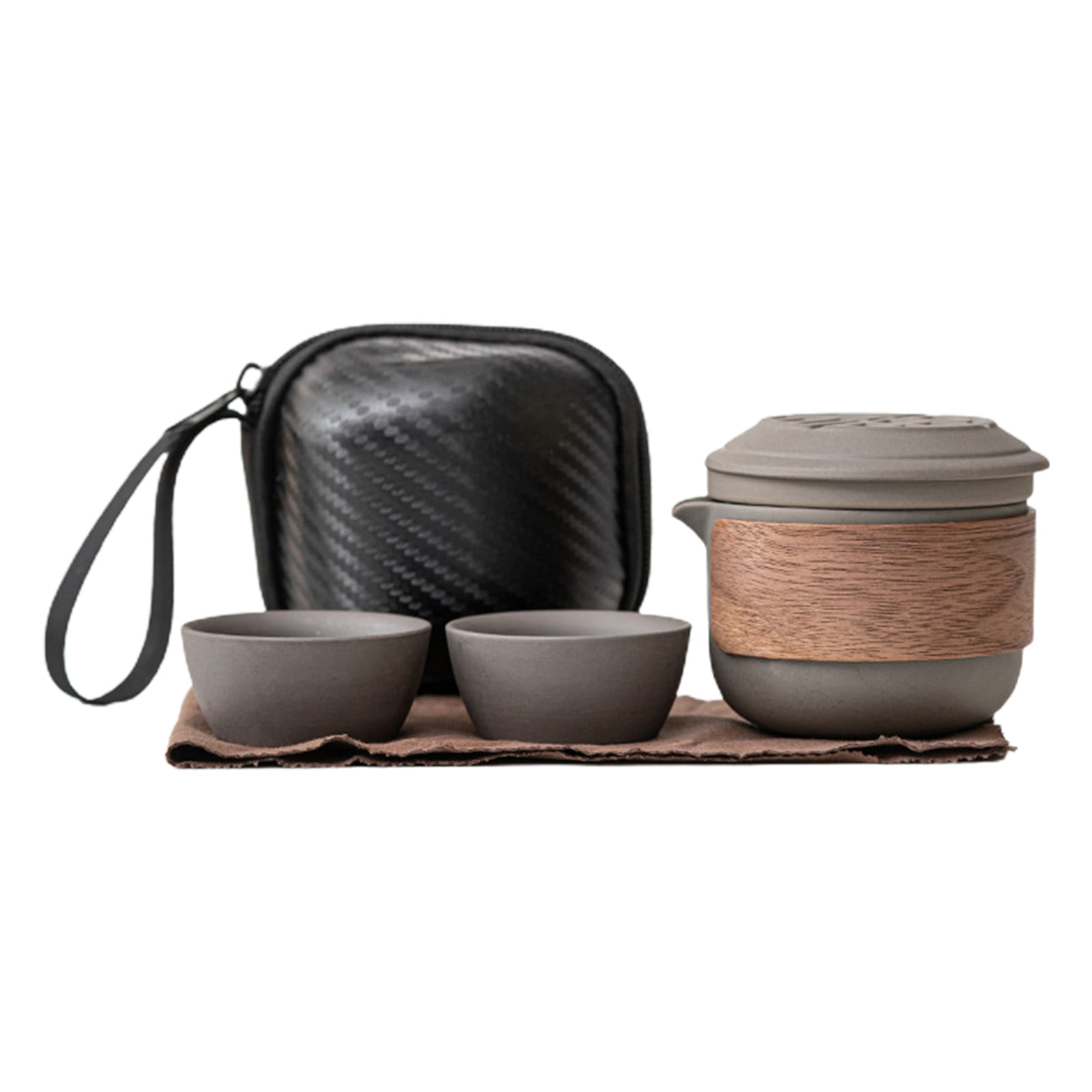 Trayknick Teapot Tea Cup Set Travel Tea Set Portable Tea Set for Tea ...