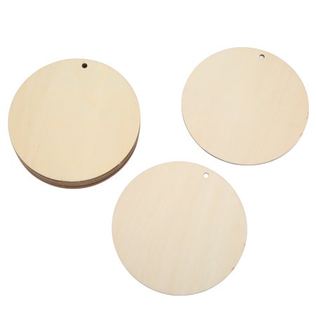 Wooden Round Hole Round Pendant, 120mm Diameter DIY Wood Round Hole ...