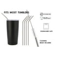 Reusable Straws,Set of 8 Long 8.5 Inch Stainless Steel Metal Straws, 4 ...