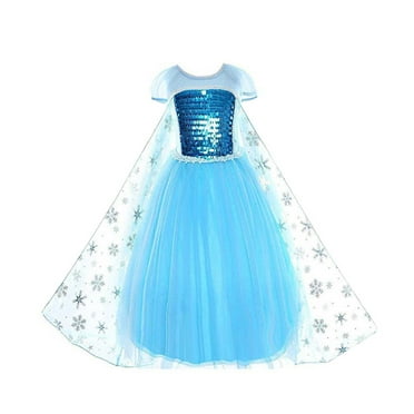 Girls Blue Ice Princess Costume - Walmart.com
